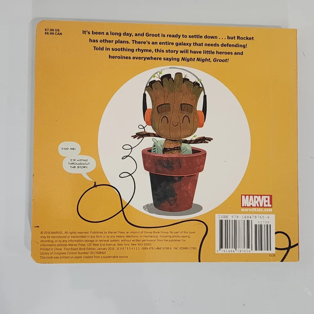 Marvel | Other | Marvel Night Night Groot By Brenda Deneen | Poshmark